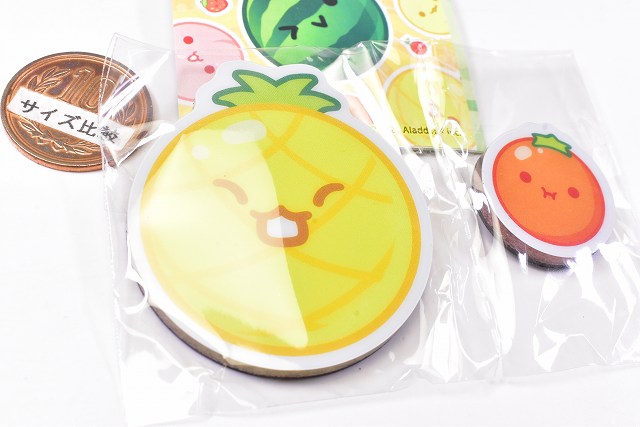 Suika game acrylic magnet [5.Persimmon and pineapple] – toysantajp
