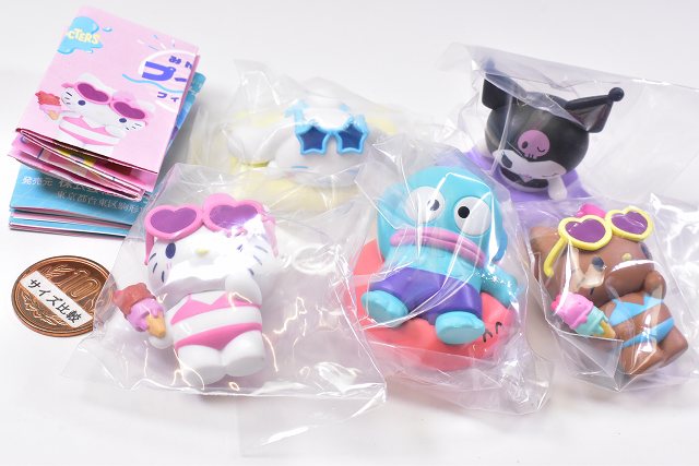 Sanrio Characters Minna de Pool Figure [All 5 type set(Full Complete ...