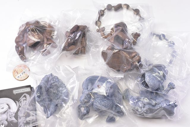 ART IN GASHAPON Frog Fujin Raijin Statue [All 4 type set(Full Complete ...