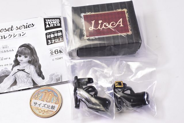 Licca closet series Shoes Collection [1.Lolita Ribbon (Black)] – toysantajp
