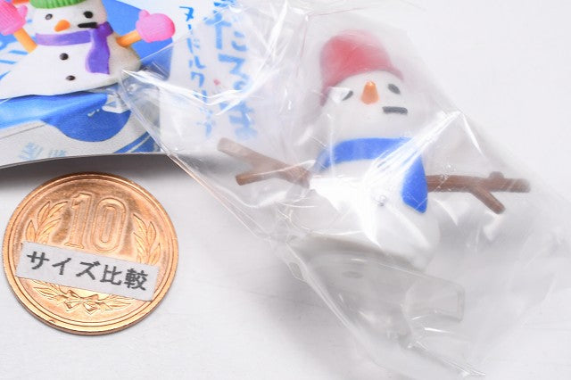 Snowman noodle clip [4.Melting snowman (red bucket hat)] – toysantajp
