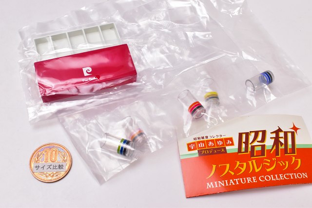 Showa Nostalgic Miniature Collection CAPSULE [2.Glass set (Pierre Card ...