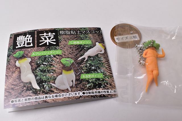 Gloss vegetable resin clay mascot [6.Little devil carrot] – toysantajp