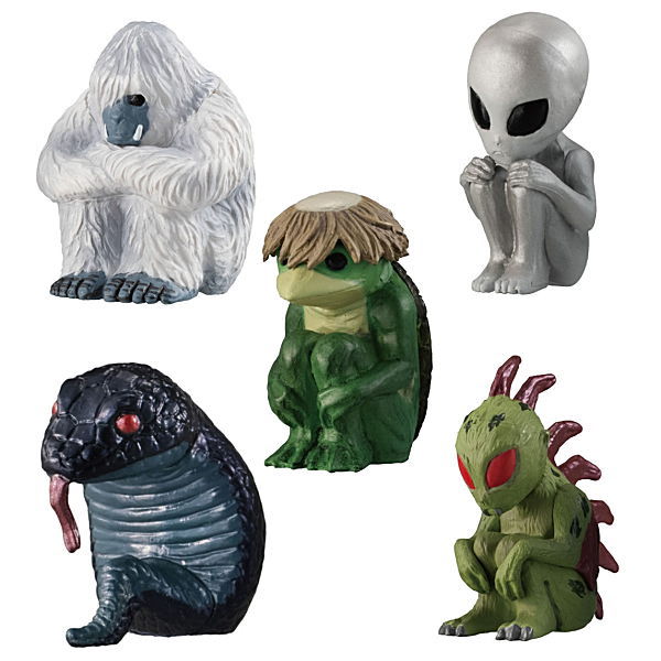 Machiboke UMA [Assorted 5 type set (1.Yeti/2.Grey alien/3.Kappa/4.Chup ...