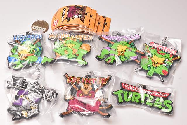 TEENAGE MUTANT NINJA TURTLES Capsule Rubber Mascot [All 7 type set (Fu ...