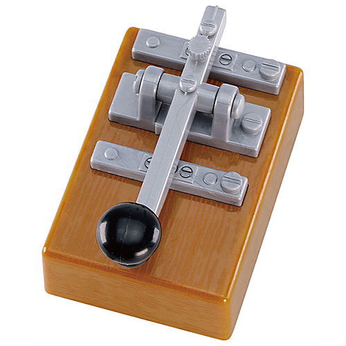 Morse Telegraph key miniature collection [1.Brown x silver] – toysantajp