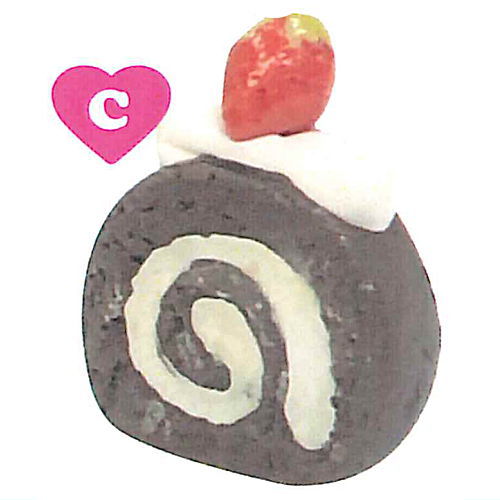 Handmade resin clay Pretty roll cake 1/12 miniature size [3.C] – toysantajp