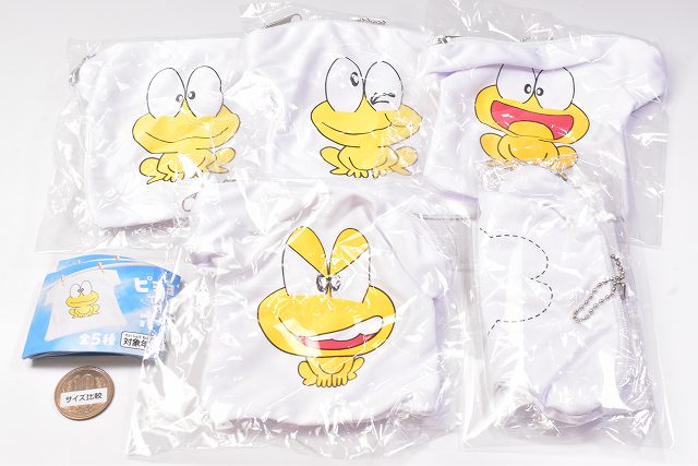 The Gutsy Frog Pyonkichi T-shirt Pouch [All 5 type set (Full Complete ...