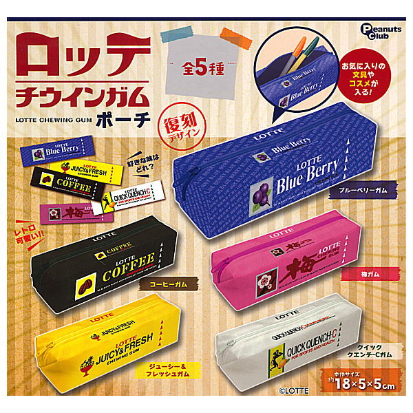 Lotte Chewing gum pouch [All 5 type set(Full Complete)] – toysantajp
