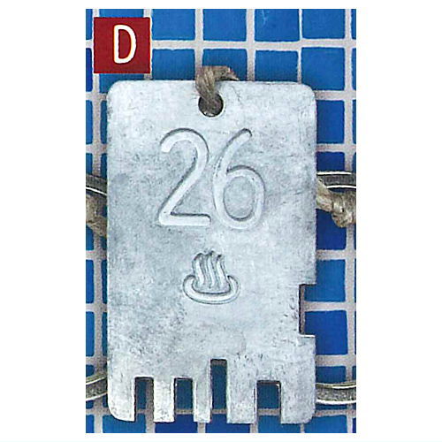 Nostalgic public bath shoe box key Key chain Metal [4.D (No. 26 ...