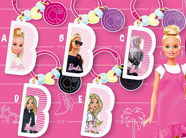 Barbie Initial acrylic key chain [All 5 type set (Full Complete ...