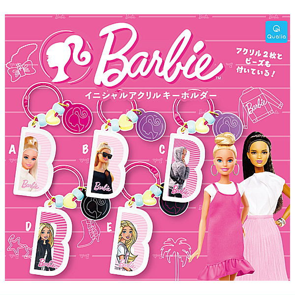 Barbie Initial acrylic key chain [All 5 type set (Full Complete ...