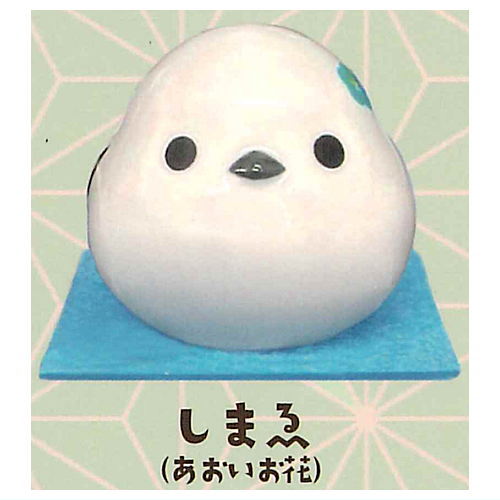 Fuku Fuku Shimaenaga pottery mascot [4.Shimae (Blue flower)] – toysantajp