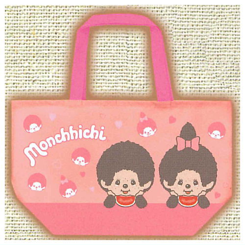Monchhichi wide tote bag [5.Pink] – toysantajp