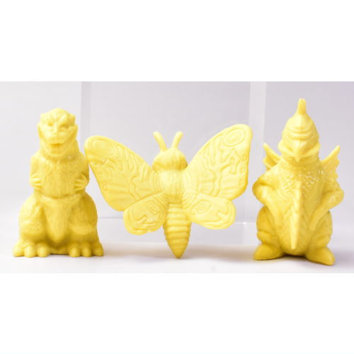 Toho Monster Godzilla Keshigomu [2.A set (yellow): Godzilla, Mothra, G ...
