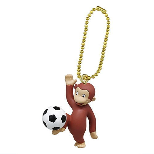 Curious George Let's play sports! Figure mascot [3.Football] – toysantajp