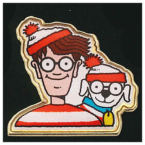 Where's Wally ? pin badge collection [6.Wally & Woof] – toysantajp
